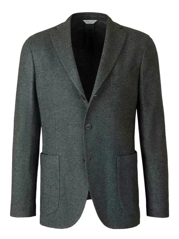 Boglioli Patch-pocket Single-breasted Blazer - Green