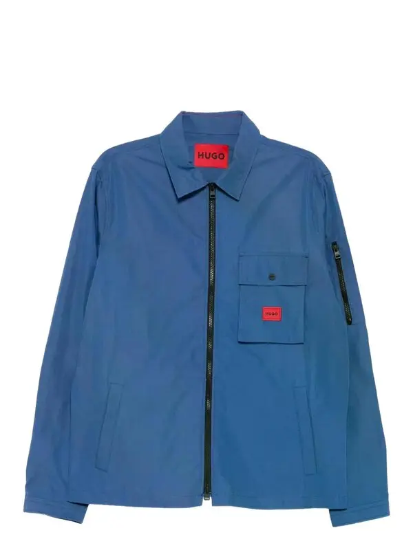 Hugo Logo-patch Jacket - Blue