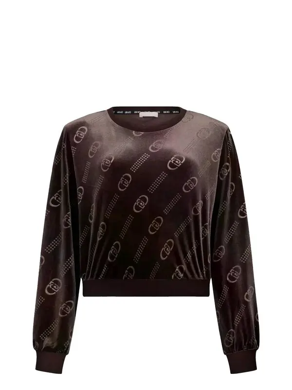 Liu Jo Logo-pattern Chenille Sweatshirt - Brown