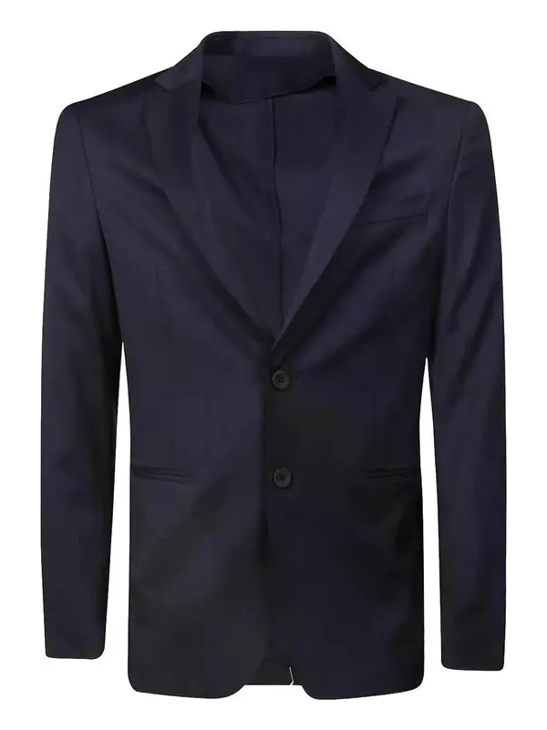 TONELLO Single-breasted Wool Blazer - Blue