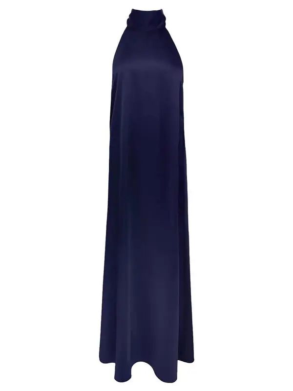AZLEE Meera High-neck Midi Dress - Blue