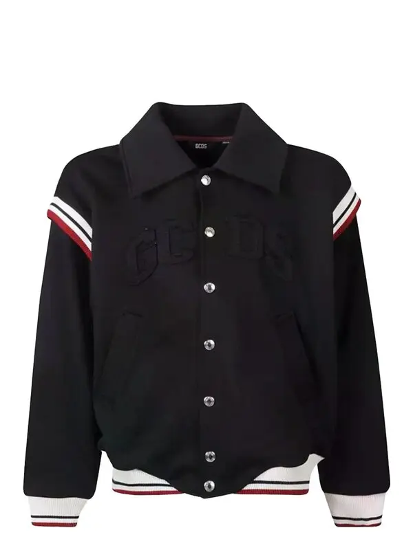 Gcds Logo-patch Bomber Jacket - Black