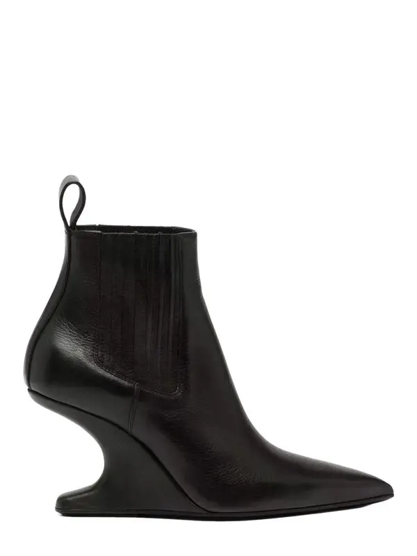 Rick Owens 80mm Sharp Ankle Boots - Black
