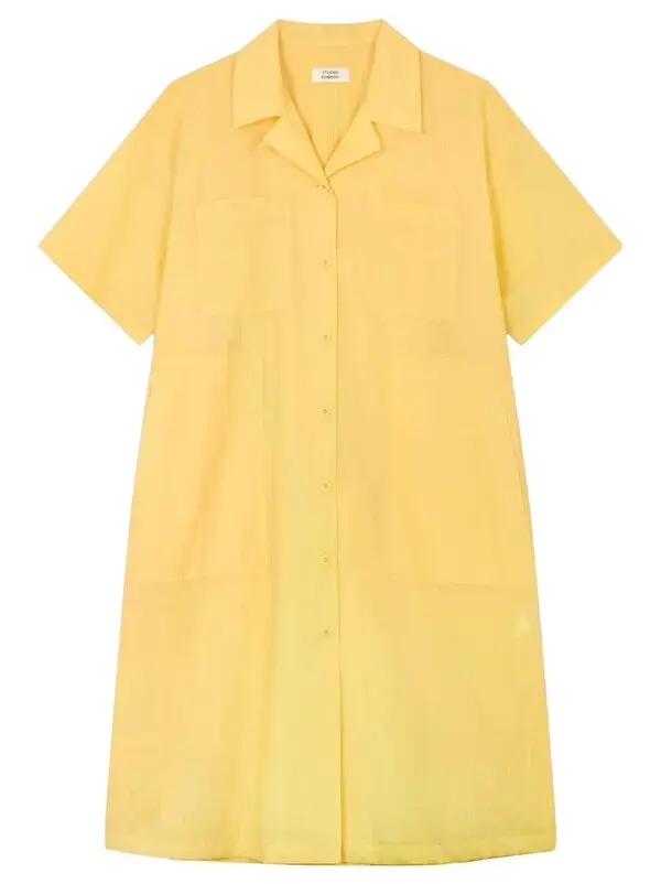 STUDIO TOMBOY Patch-pocket Midi Dress - Yellow
