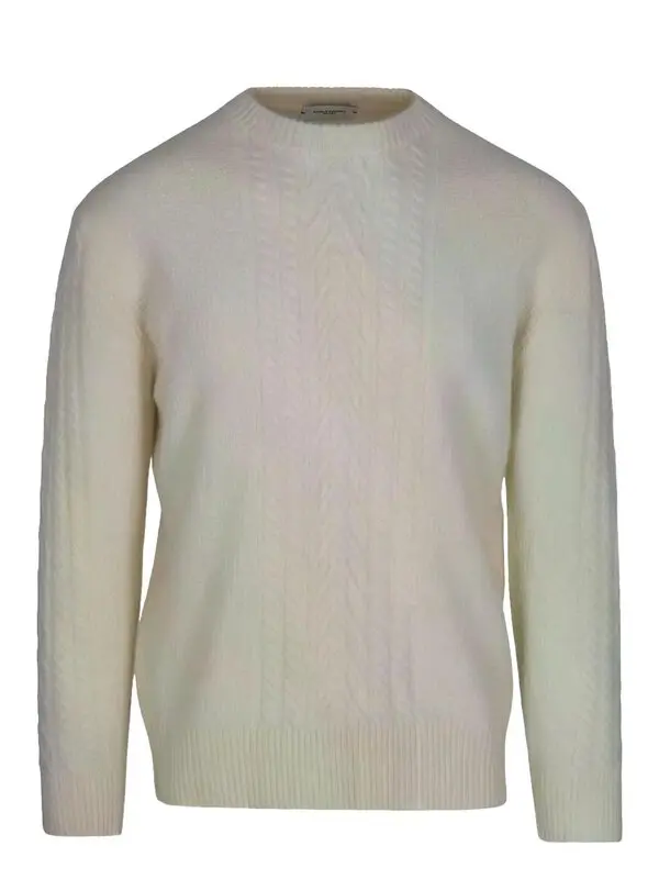 PAOLO PECORA Cable-knit Wool Sweater - White
