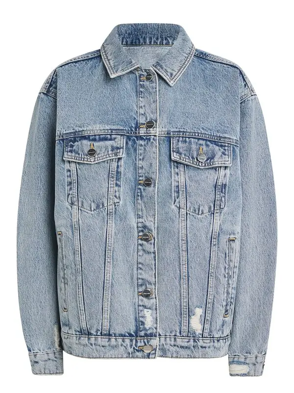 ANINE BING Denim Trucker Jacket - Blue