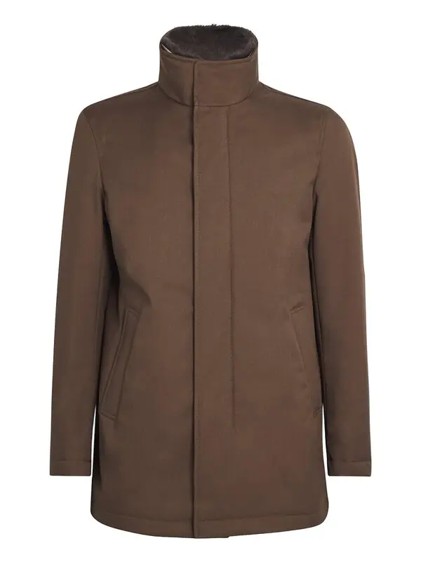 Herno Padded Car Coat - Brown