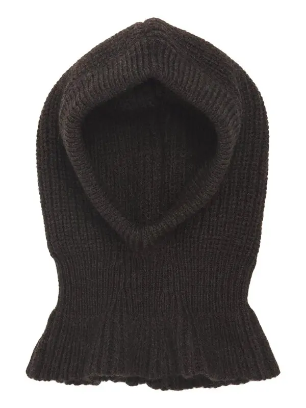 LEMAIRE Wool-blend Knitted Hood - Brown