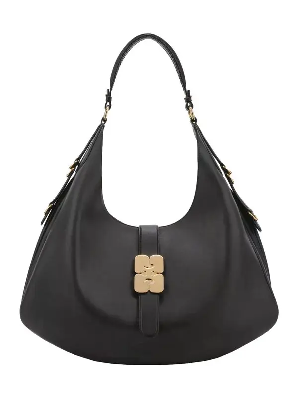 GANNI Shoulder Bag With Gold-tone Hardware - Black