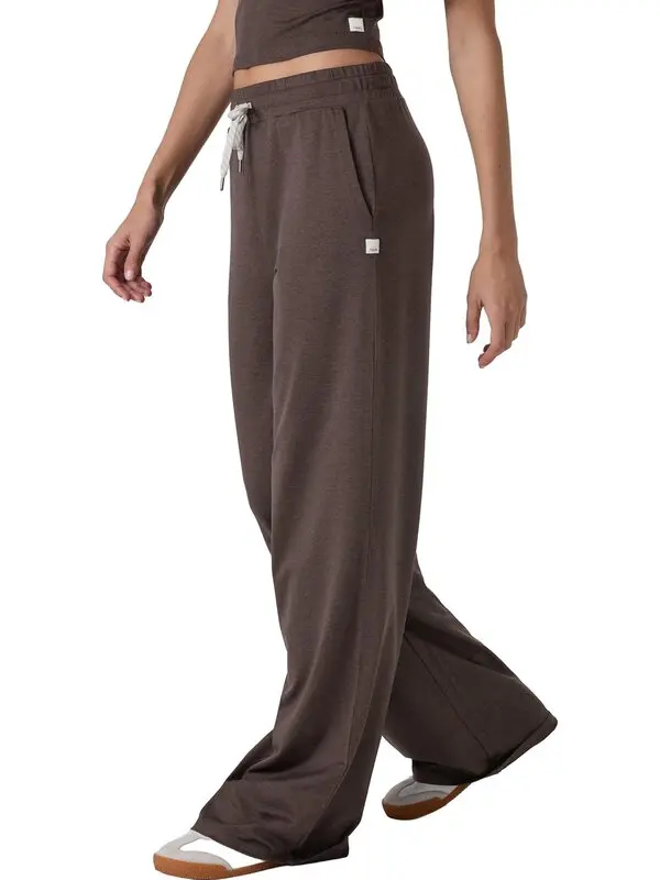 Vuori Halo Essential Wide-leg Pants - Java Heather