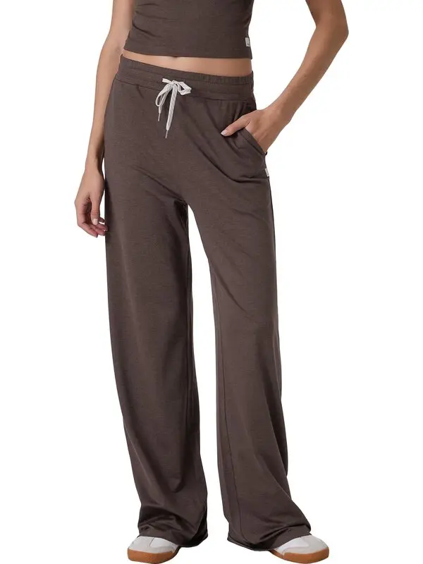 Vuori Halo Essential Wide-leg Pants - Java Heather