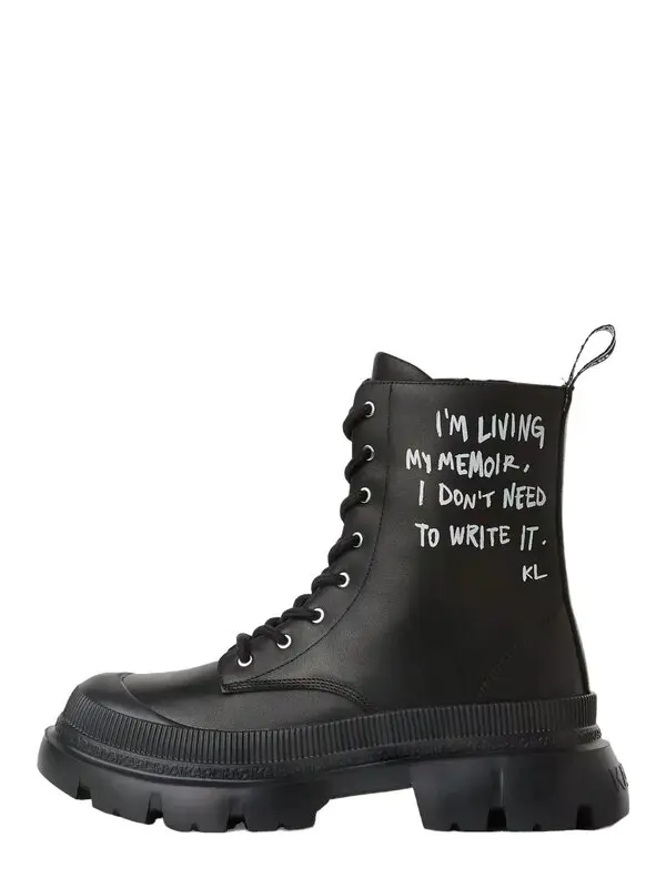 Karl Lagerfeld Lace-up Boots - Black