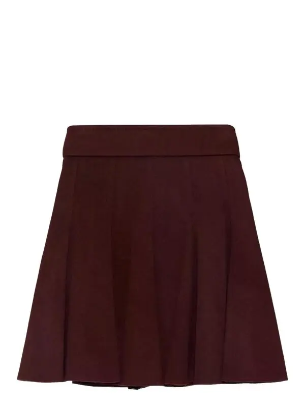 Max Mara Brava Pleated Mini Skirt - Red