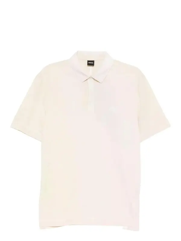 BOSS Logo-patch Polo Shirt - Neutrals