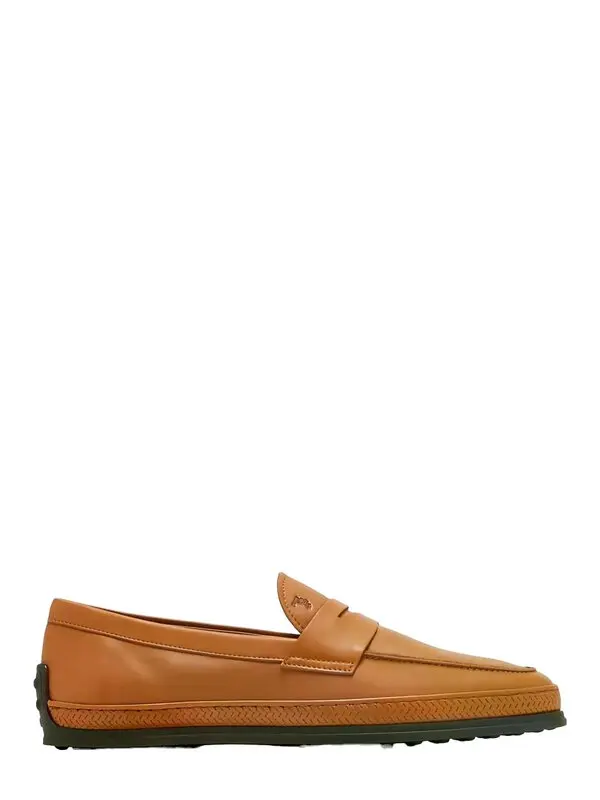 TOD'S Penny Leather Loafers - Brown