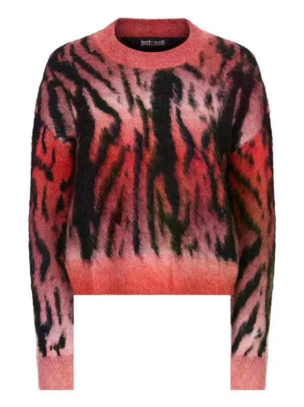 Just Cavalli Tiger-print Sweater - Red