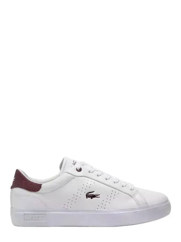 Lacoste Perforated Leather Sneakers - White
