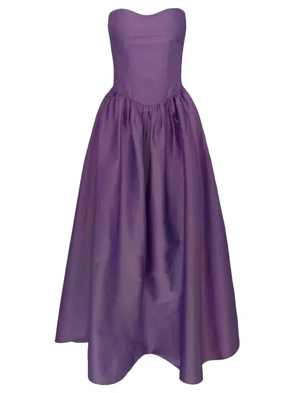 AZLEE Naina Corset-lace-up Midi Dress - Purple