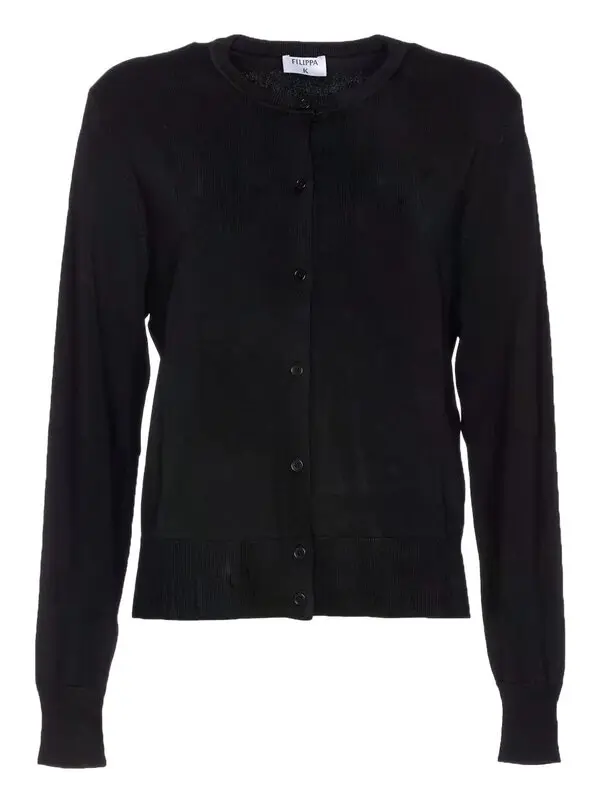 Filippa K Button-front Crew-neck Cardigan - Black