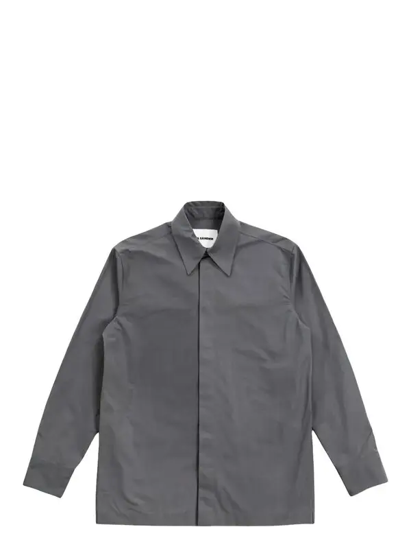 JIL SANDER Long-sleeve Cotton Shirt - Grey