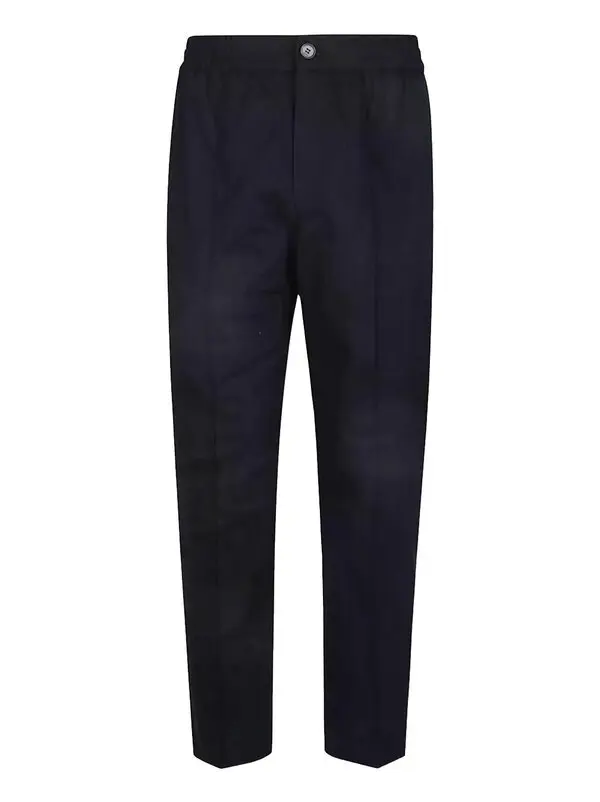 A.p.c. Elastic-waist Cotton Trousers - Blue