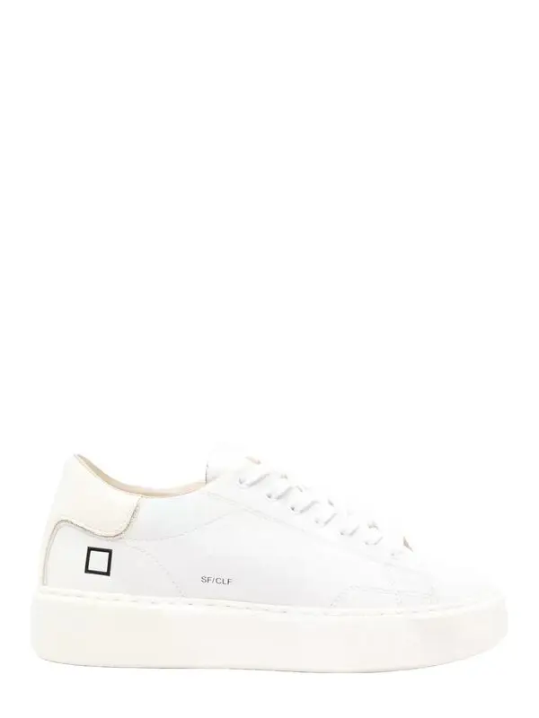 D.a.t.e. Round-toe Leather Sneakers - White