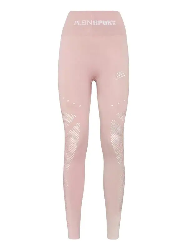 PLEIN SPORT Seamless Mesh-insert Leggings - Pink