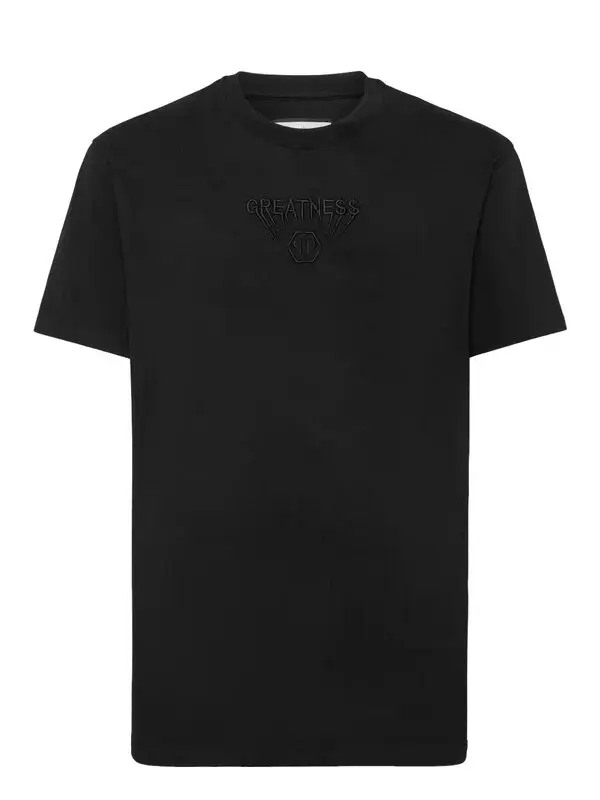 Philipp Plein Embroidered-logo T-shirt - Black