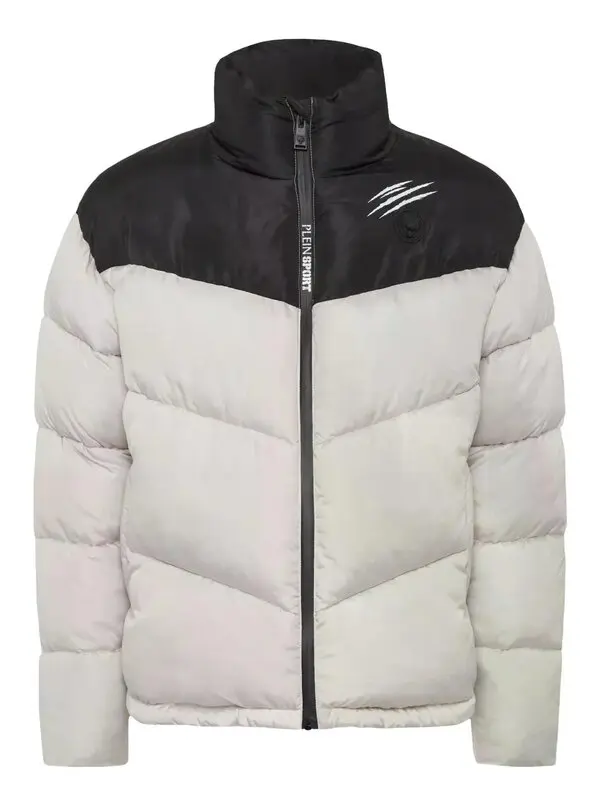 PLEIN SPORT Colour-block Puffer Jacket - Neutrals
