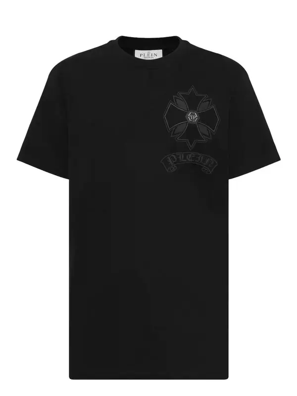 Philipp Plein Graphic-printed Crew~-neck T-shirt - Black