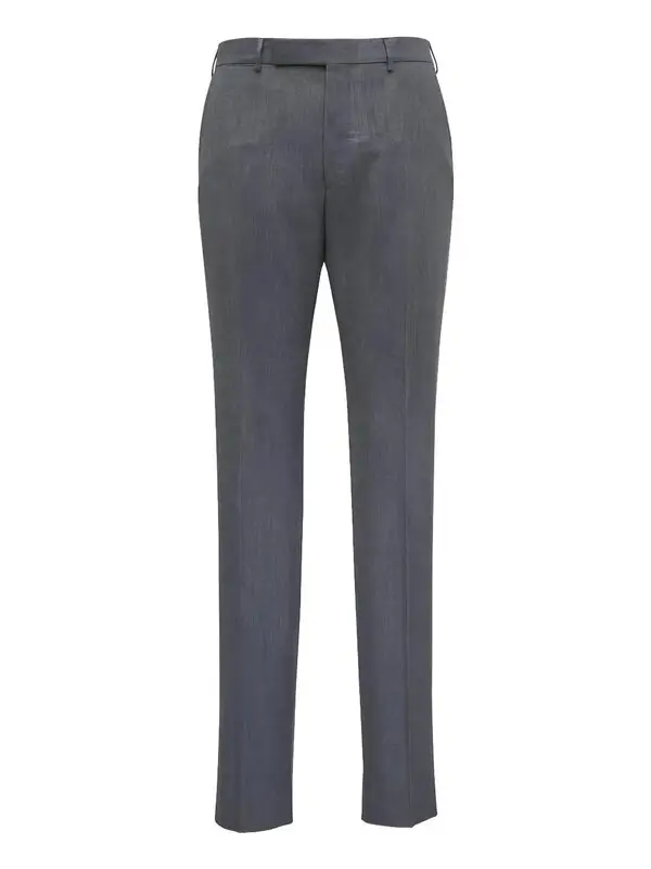 Zegna Wool Tailored Trousers - Grey