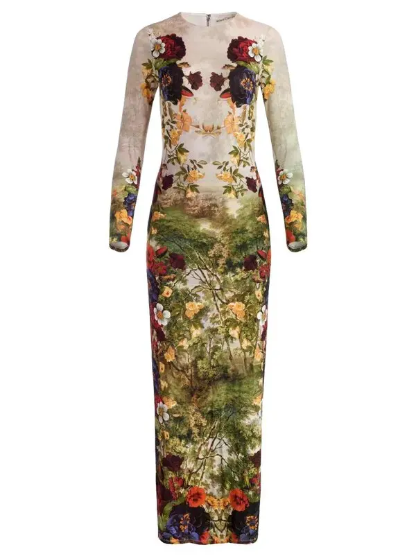 Alice + Olivia Delora Floral-print Maxi Dress - Green