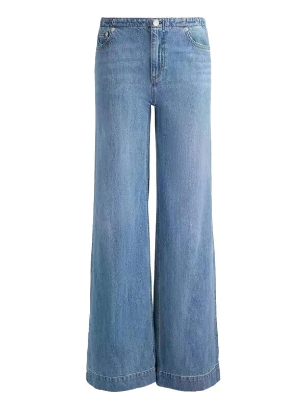 Alice + Olivia High-rise Wide Leg Jeans - Blue