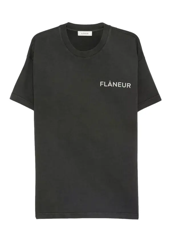 FLANEUR Logo-print T-shirt - Black