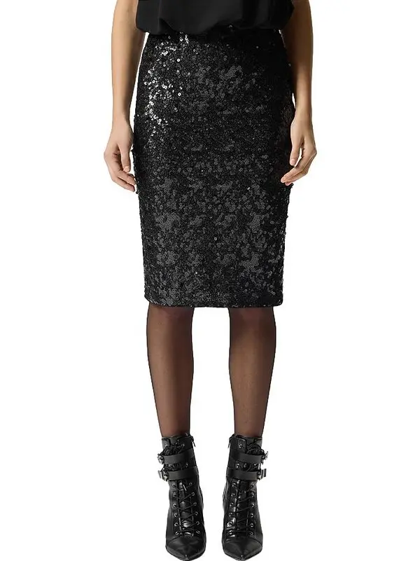 Pinko Pappacieca Sequin Skirt - Limo Black
