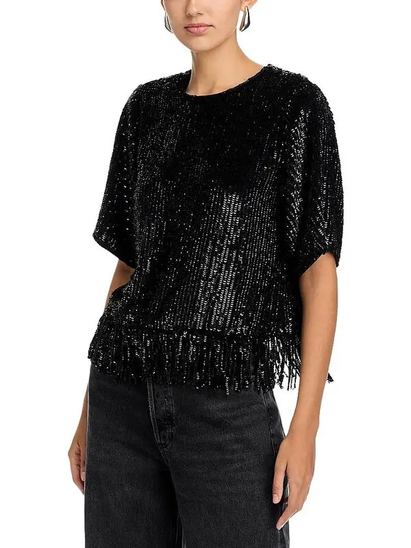 Kobi Halperin Yona Sequin Blouse - Black