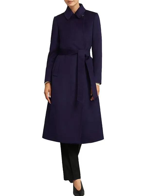 HOBBS LONDON Livia Belted Coat - Midnight Purple