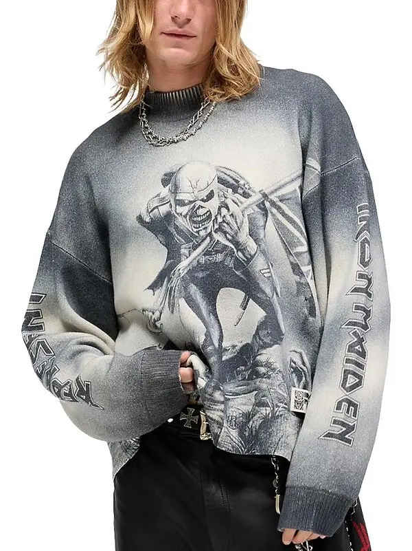 REPRESENT Iron Maiden X Trooper Graphic Sweatshirt - Gray