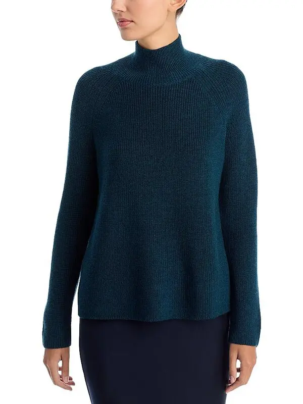 Eileen Fisher Merino Wool Turtleneck Sweater - Alpine