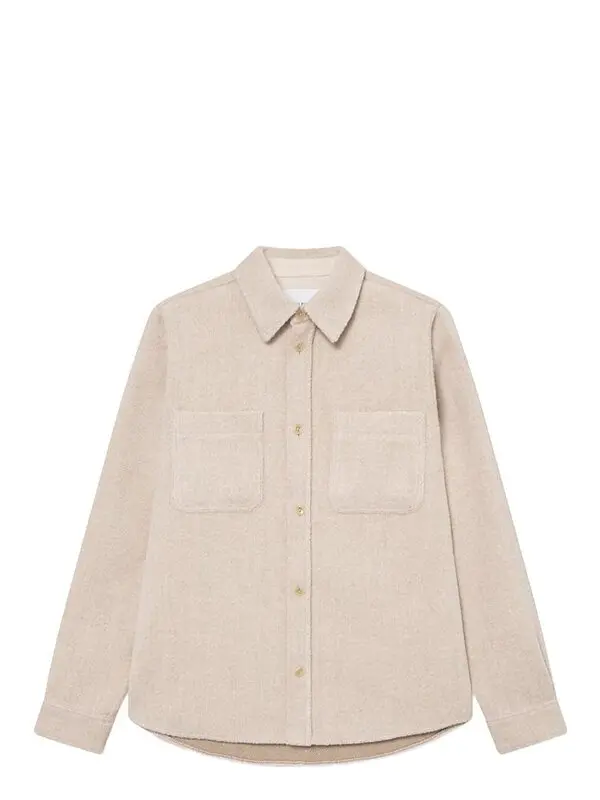 LES DEUX Lennon Boucle Shirt Jacket - Ivory