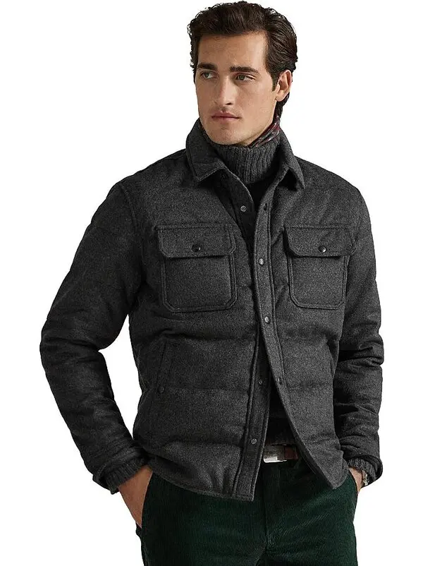 Polo Ralph Lauren Melton Shirt Jacket - Fortress Grey