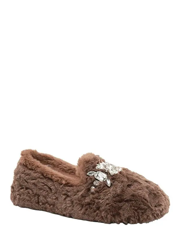 Free People Slumber Party Loafer Slippers - Chocolate