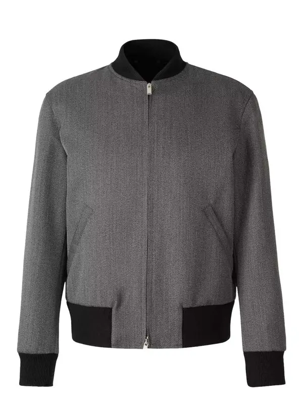 LARDINI Zip-front Bomber Jacket - Grey
