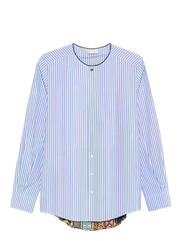 PIERRE-LOUIS MASCIA Striped Cotton Shirt - Blue