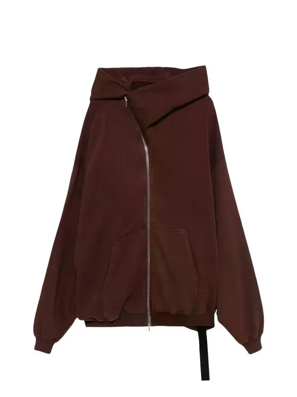 Rick Owens Zip-up Hoodie - Red
