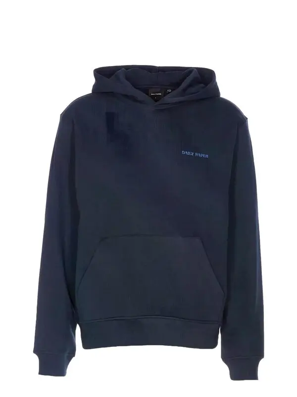 DAILY PAPER Printed Hoodie With Kangaroo Pocket - Blue