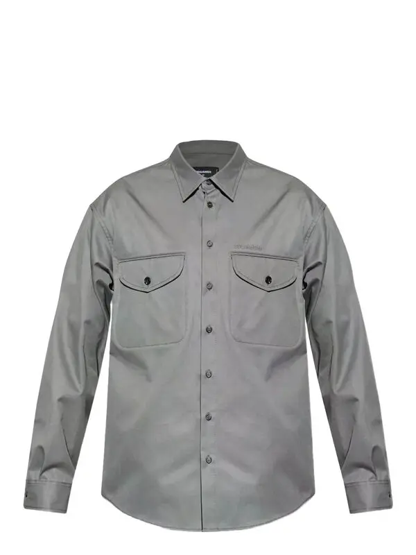 Dsquared2 Double-pocket Cotton Shirt - Grey