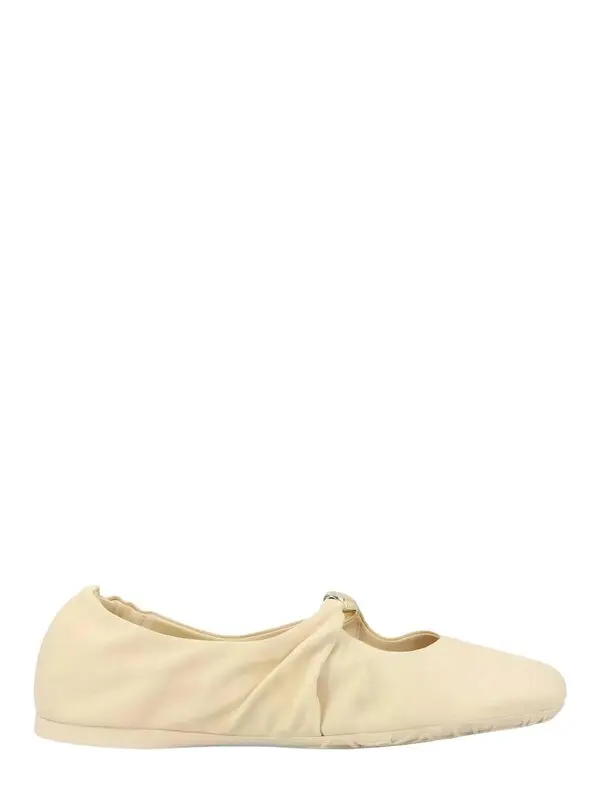 Loewe Pebble Soft Pleated Knot Ballet Flats - Neutrals