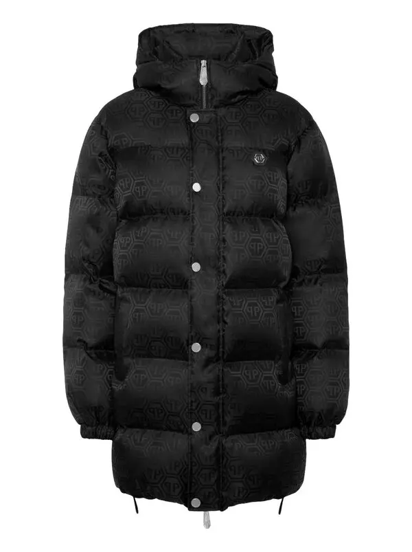 Philipp Plein Monogram Padded Coat - Black