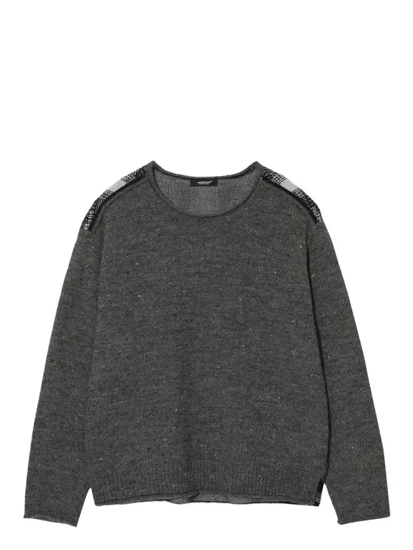 UNDERCOVERISM Checked-panel Wool Sweater - Grey
